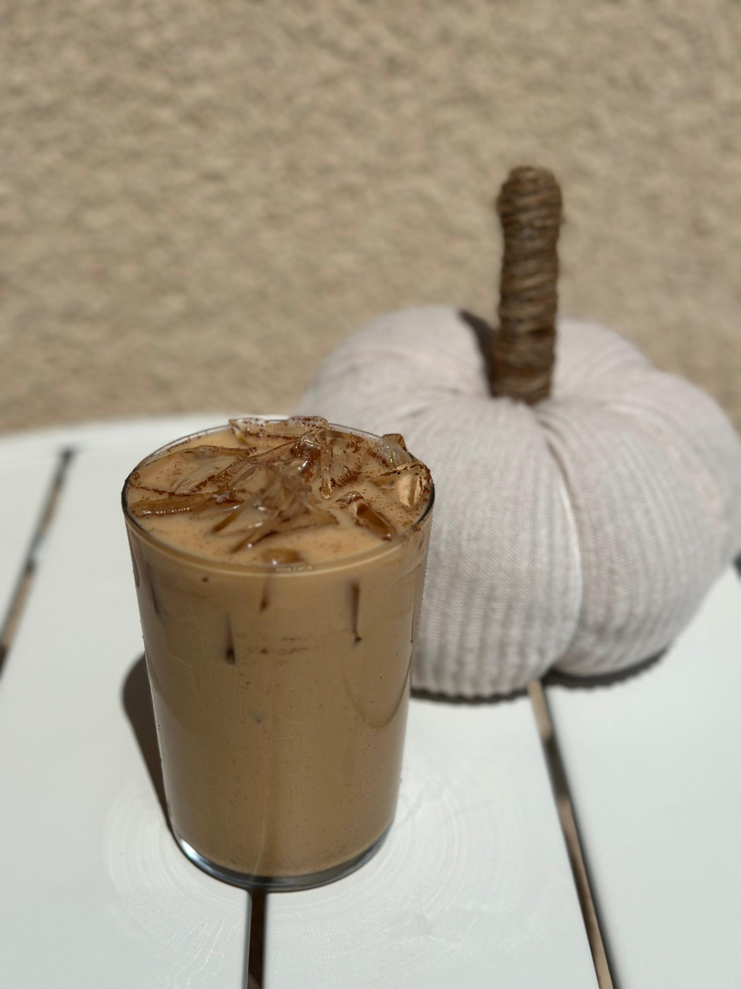 Iced Pumpkin Glow Latte | Brick & Stone Coffee